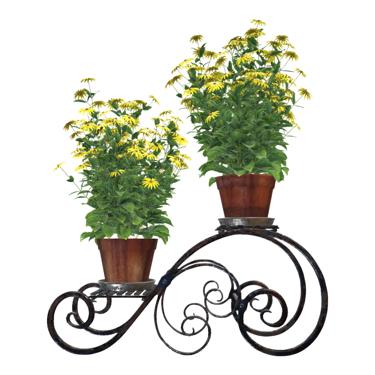 European-style floor-to-floor double-layer metal rack domestic wild ...